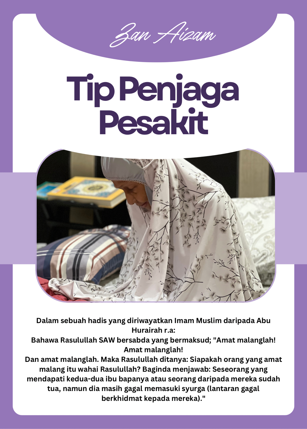 TIP PENJAGA PESAKIT/IBU BAPA YANG UZUR | I Am Salju Putih